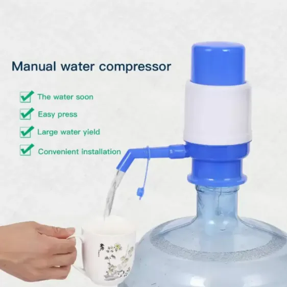 Manual Hand Water Pump Dispenser For 19 liter Water Bottle-Blue And ...