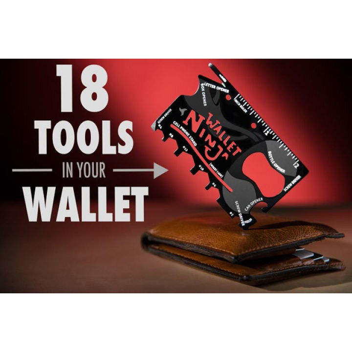 Wallet Ninja 18 in 1 Stainless Steel Card Sized Multi-tool | Daraz.pk