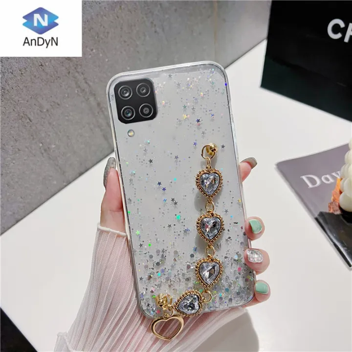 AnDyN For Samsung Galaxy M22 M32 4G Case Luxury Glitter Phone Case ...