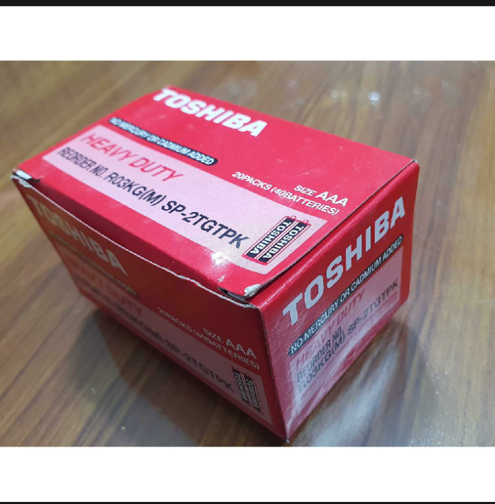 Toshiba Original Heavy Duty Cells AAA Pack of 40 Pieces Toshiba Battery ...