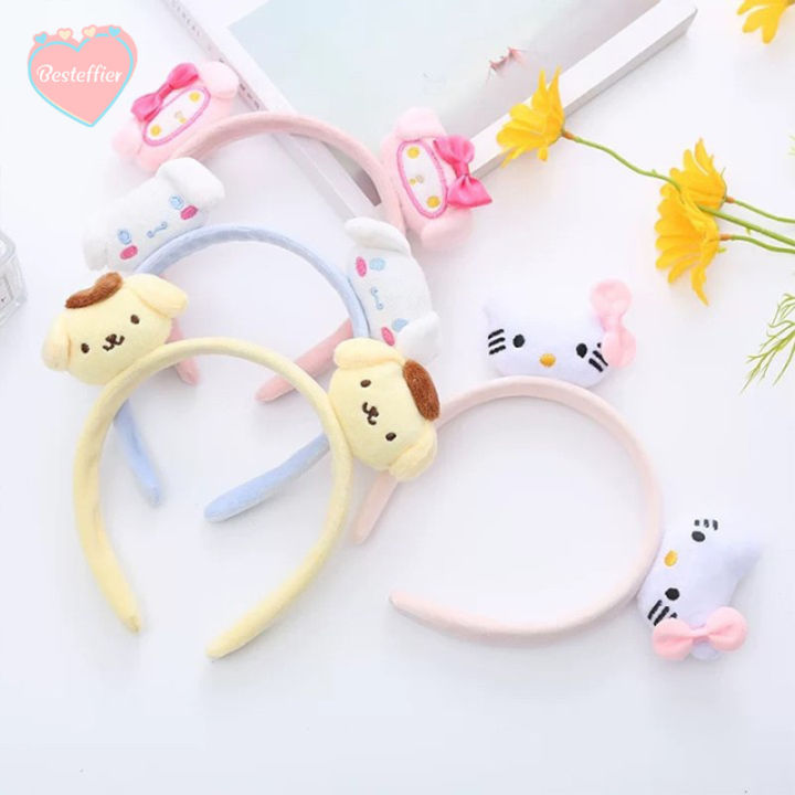 [BF] Plush Animal Headband Double-headed Kuromi Melody Female Cute ...