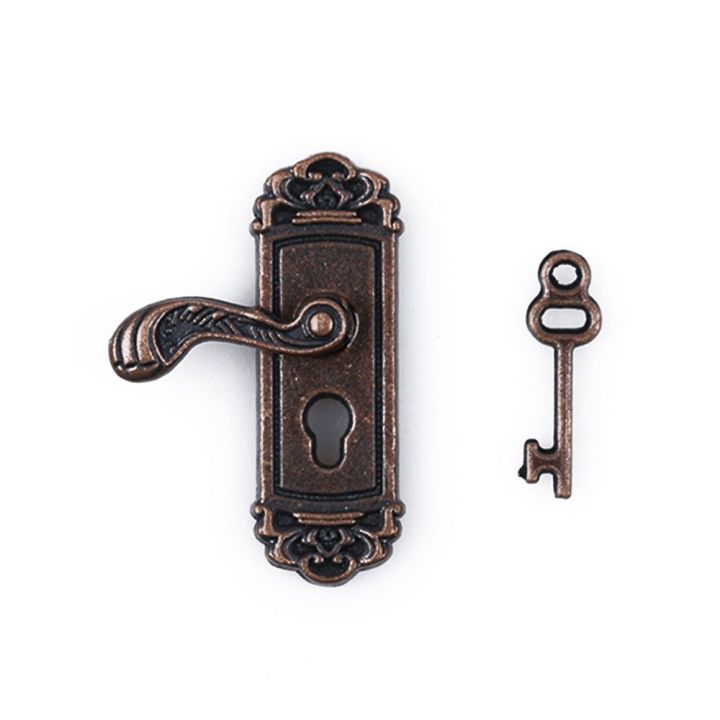 DIY Accessories Keyhole Plate Metal Toy Dollhouse Lock Key Set ...