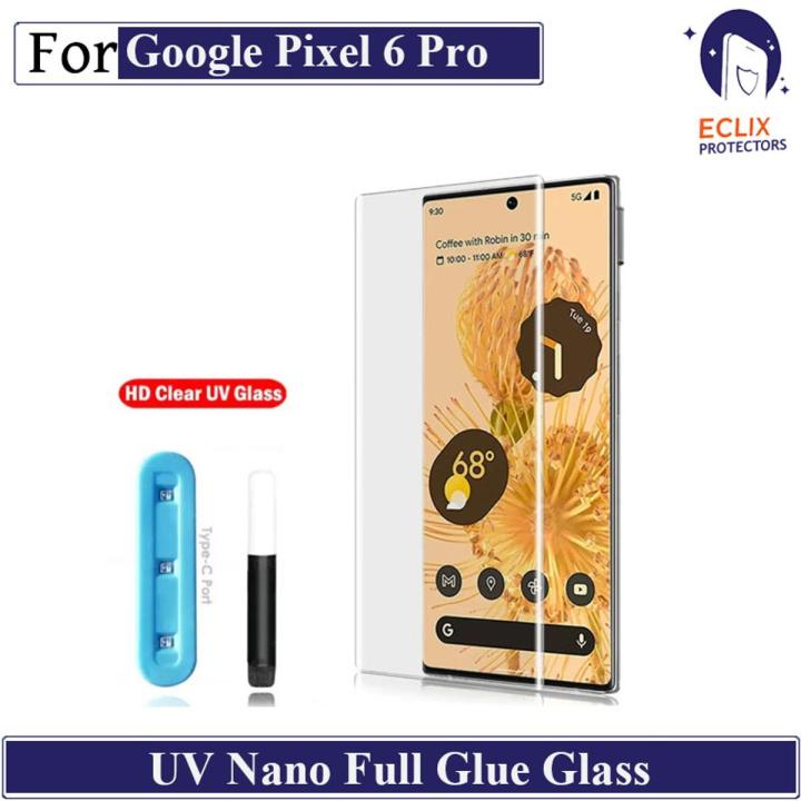 Google Pixel 6 Pro UV Glass Liquid Glue Tempered Glass Screen Protector ...