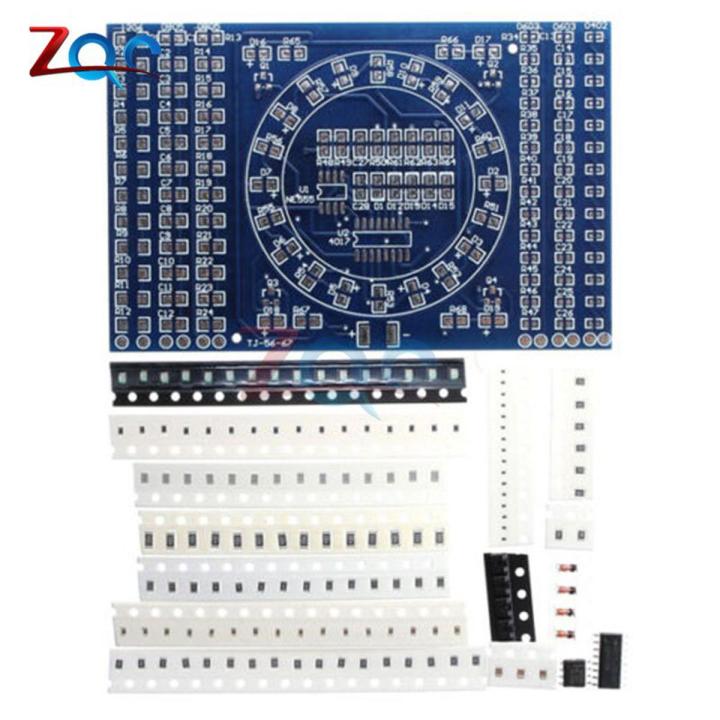 DIY Kit SMD Rotating Flashing LED Components Soldering Practice Board ...