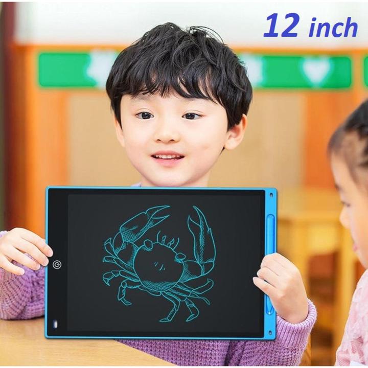 LCD Writing Tablet 12 Inch " Erasable Tab Toy For Kids Students Drawing ...