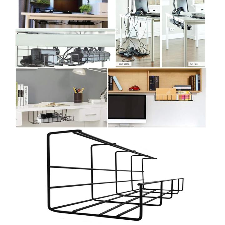 Computer TV Wire Power Supply Cable Management Under Shelf Power Supply ...