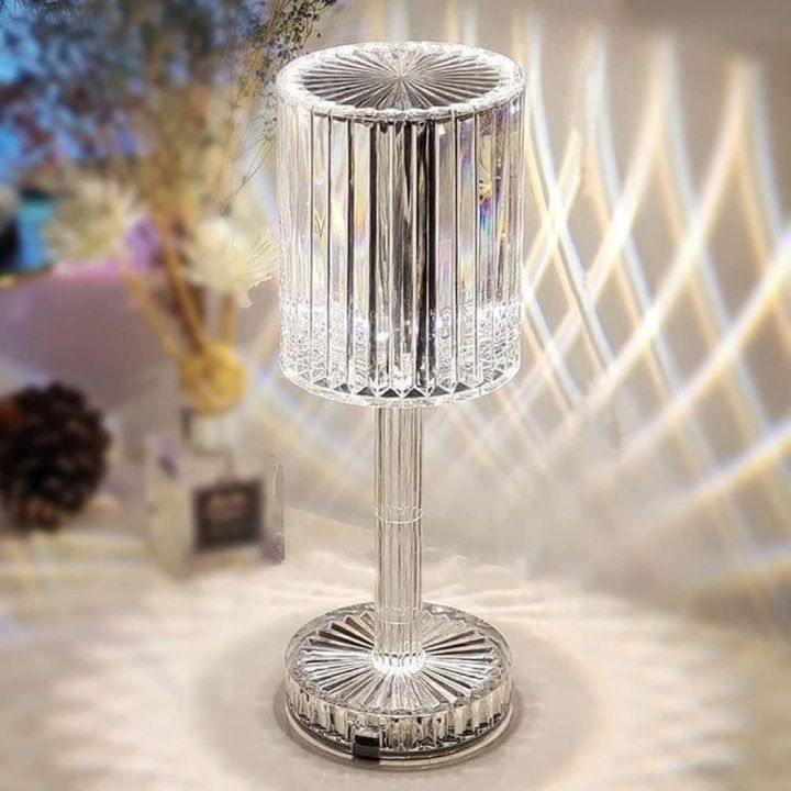 ZUICC USB Rose Shadow Crystal Lamp, LED Crystal Table Lamp, 16 Colours ...