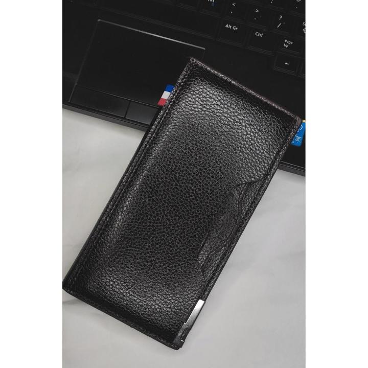Slim and Stylish Leather Long Wallet for Men - Mobile Money and Card ...