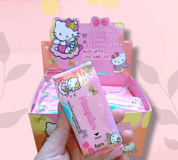 Mocallure Hello Kitty Makeup Cleansing Wipes | Cute & Gentle Makeup ...