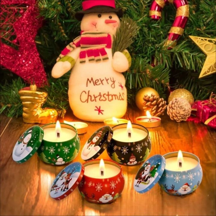 2023 Tinplate Christmas Tinplate Jars Mini Round Candy Tin Can Gift ...
