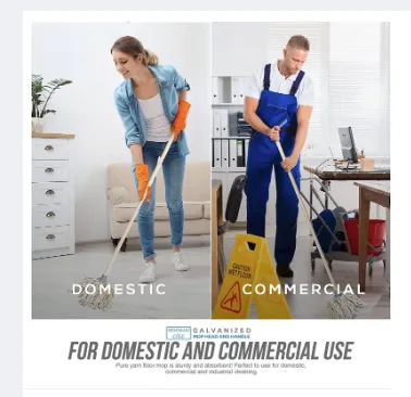 Industrial Mop with PLastic Handle, Large String Mop with Galvanised ...