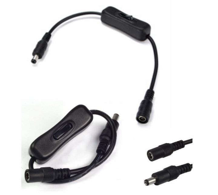 DC MALE TO FEMALE POWER SWITCH CABLE CONNECTOR 30CM | Daraz.pk