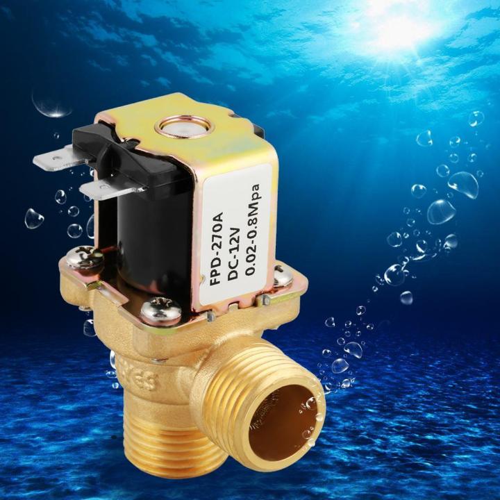 DC 12V DN15 G1/2 Brass Electric Solenoid Valve Normally Closed Water ...