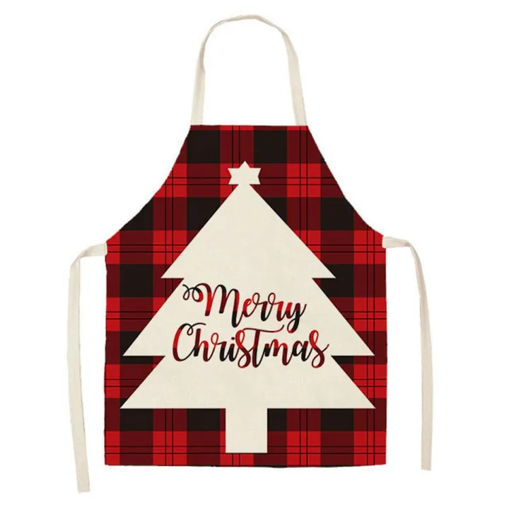 Linen Merry Christmas Apron Christmas Decorations for Home Kitchen ...