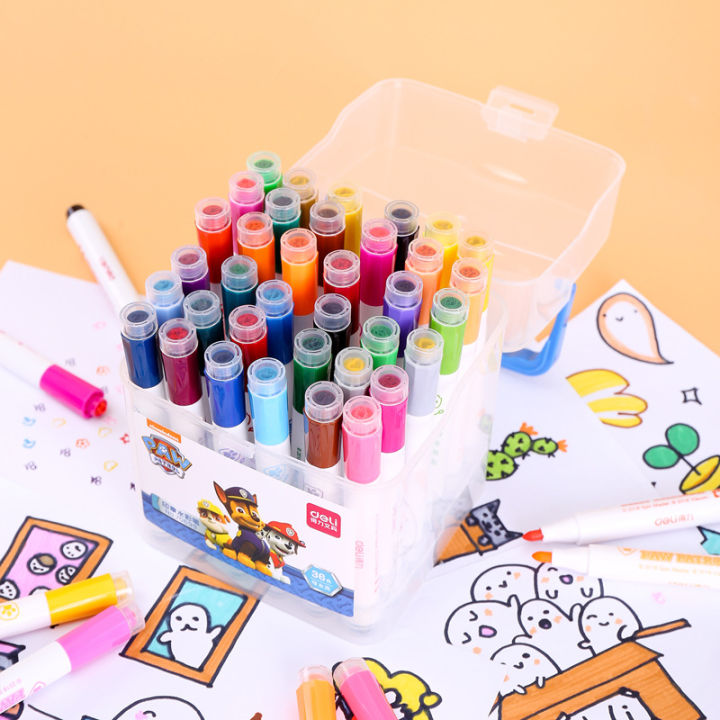 2 in 1 Multicolor Stamp Marker Set For Kids Marker Pens 12/24 Coloring ...