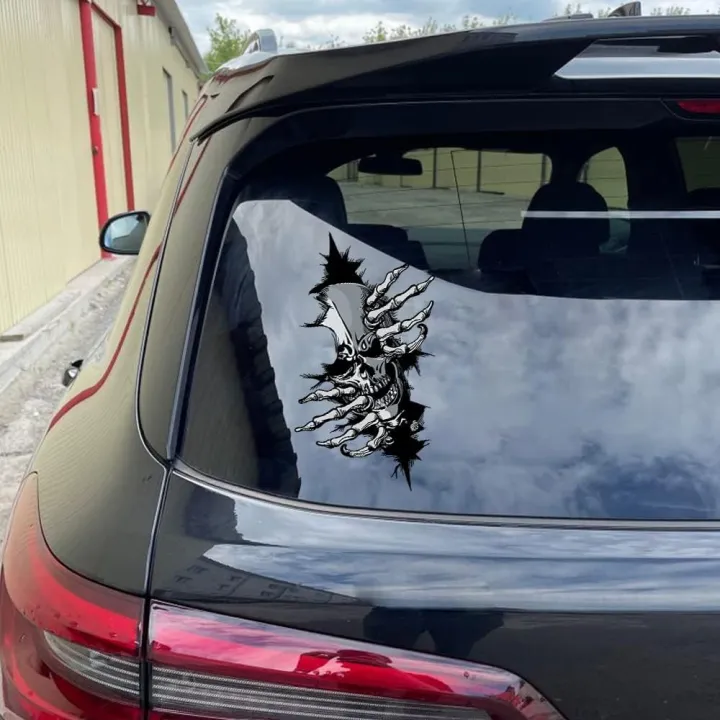 Halloween Horror Figures Peeking Sticker for Cars, 3D Classic Horror ...