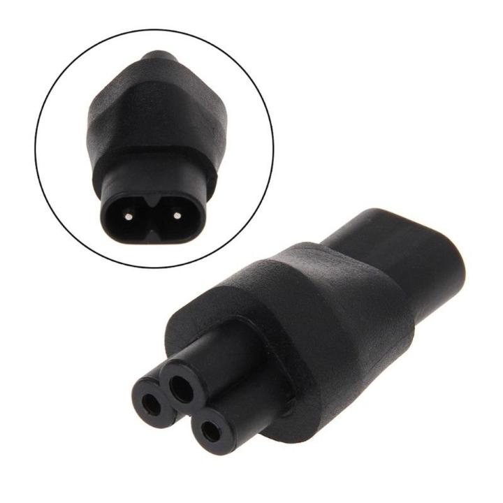 IEC 320 C5 3-Pin Female To C8 2-Pin Male Plug Converter Adapter | Daraz.pk