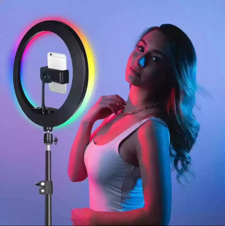 RGB Ring Light (26 CM) with stand (7FT) High-Quality | Daraz.pk