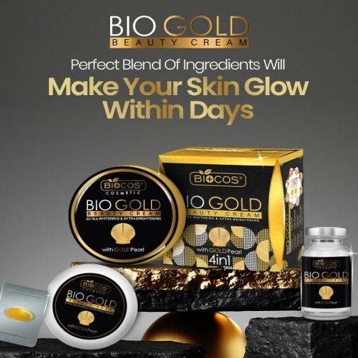 Biocos Gold Beauty Cream Natural Glow 4in1 Serum + Capsule + Soap ...