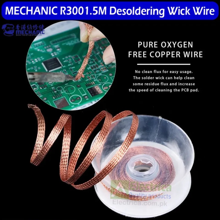 Pack of 2 - MECHANICS R300 R350 Desoldering Braid Solder Remover Wick ...