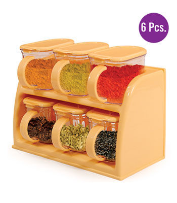 PLASTIC MASALA RACK CRYSTAL CLEAR PLASTIC JAR | Daraz.pk
