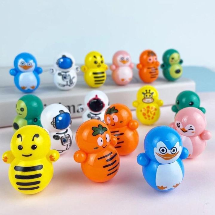 24 Pcs - Tumbler Toy Mini Fat Man - Small Ornaments - Small Gifts - Roly-Poly Sensory Fidget ...