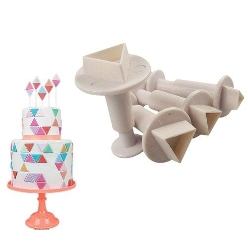 Triangle Shape Fondant Plunger Cutter 4Pcs Set | Daraz.pk