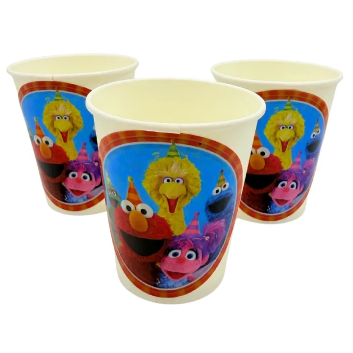 Sesame Street Paper Cups - 200 ml - Sesame Street Theme - Multicolor ...