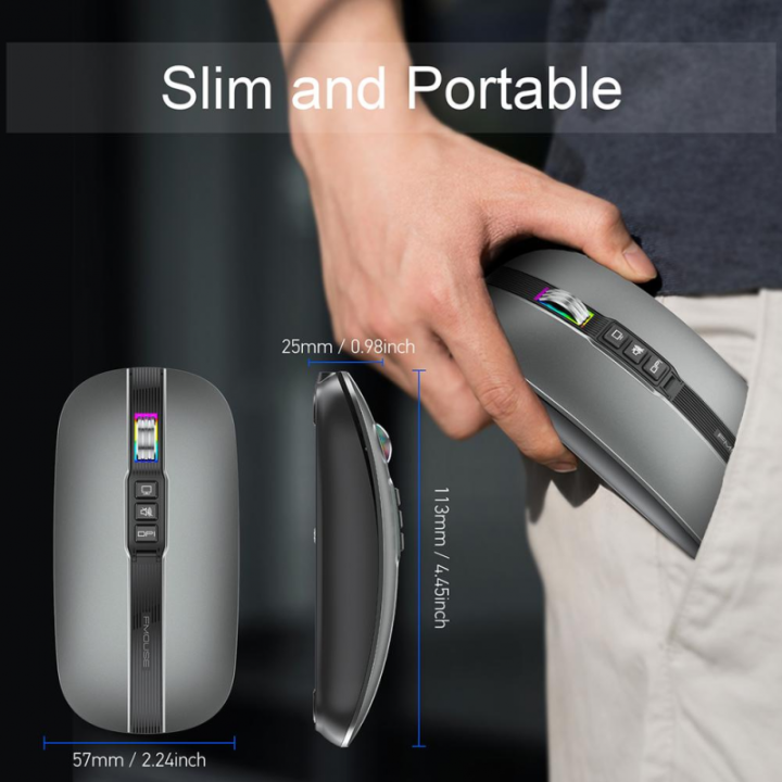 M113 Wireless Bluetooth-compatible Mouse USB 2.4G Dual Mode 2400DPI ...