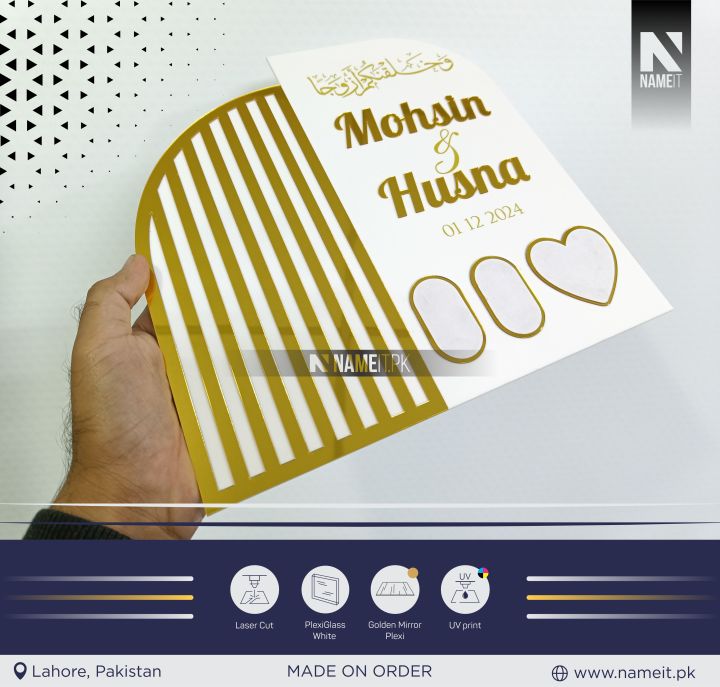 Customized Nikkah Thumb Board frame for wedding made of acrylic Nikkah ...