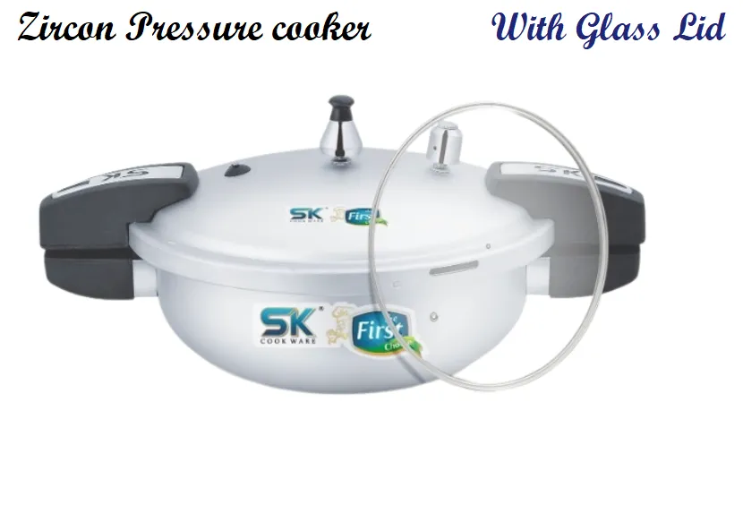Zircon 7 Liter Pressure Cooker with Glass Lid – 2-in-1 Karahi ...