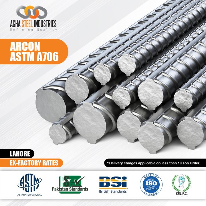 Agha Steel ASTM A706 12 MM Deform Rebar (LHR-Ex-Factory-Rates) | Daraz.pk