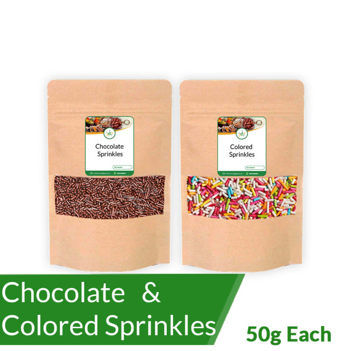 Pack of 2 Sprinkles / Colored Sprinkles / Chocolate Sprinkles / 50g ...