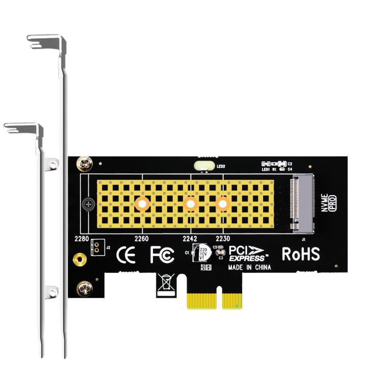 High-Speed M.2 NVMe to PCIe Adapter Card (x1/x4/x8/x16) with Heatsink ...