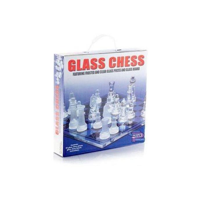 Glass Chess Elegant Set Checker Board Crystal Clear - Small | Daraz.pk