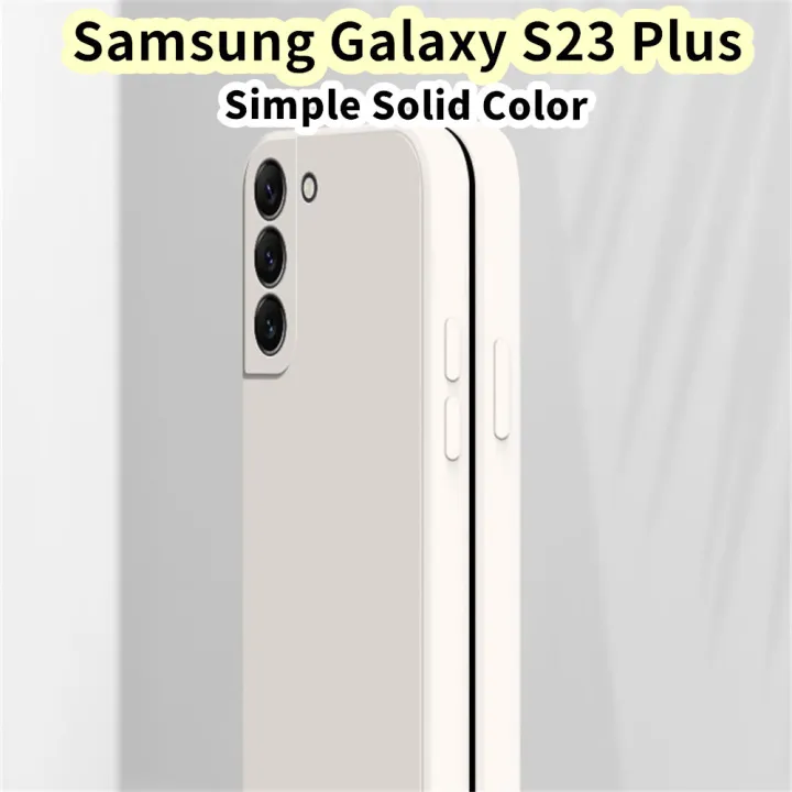 Original For Samsung Galaxy S23 Plus Silicone Full Cover Case Straight ...