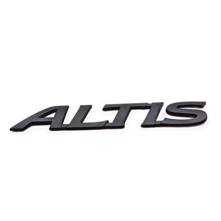 MATTE BLACK ALTIS REAR TRUNK LETTERS BADGE EMBLEM FOR Toyota Corolla ...
