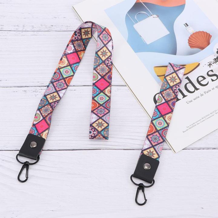 ID Card Long Tide Short Plaid Keychain Key Rope Mobile Phone Straps ...