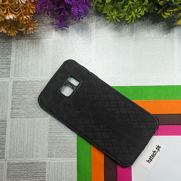 Samsung Galaxy S6 Edge Lining Leather Texture Back Case Leather Phone ...
