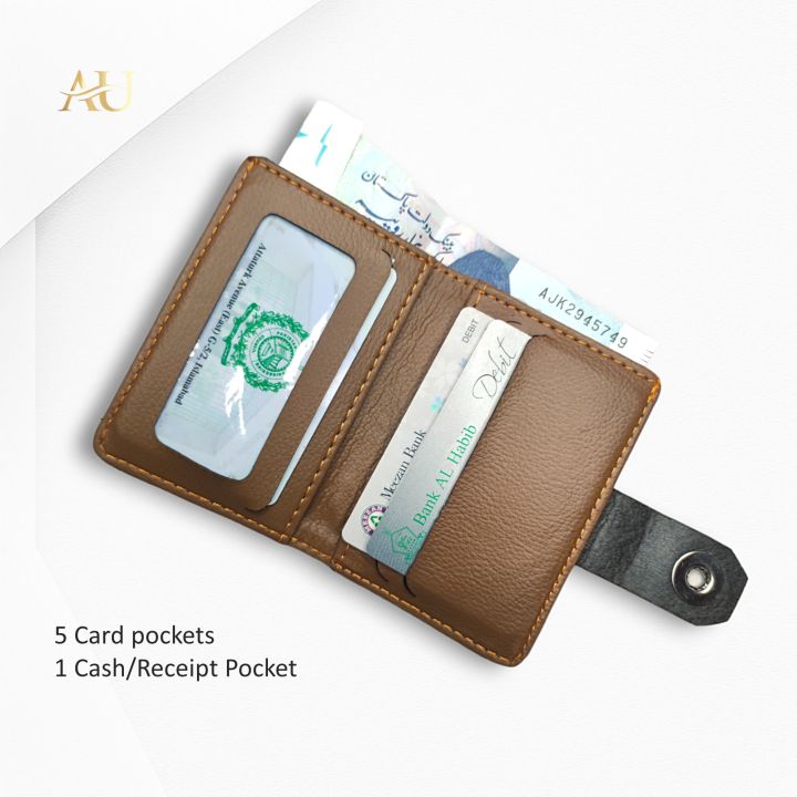 Mini Slim Smart Card Holder with Magnetic Button Lock- Slim Smart ...