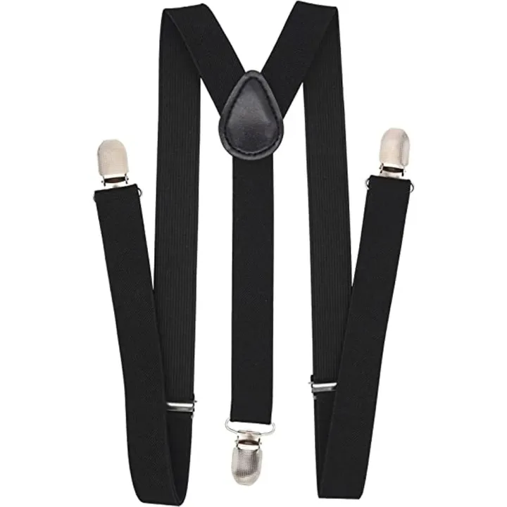 Elastic Suspenders (Gallace) For Men Black | Daraz.pk