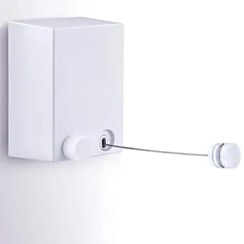 Wall Mounted Drying String Retractable Clothesline Heavy Duty Rope 4.2M ...