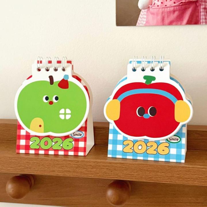 Thick Apple Desk Calendar Premium Ornamental Calendar Colorful Foldable ...