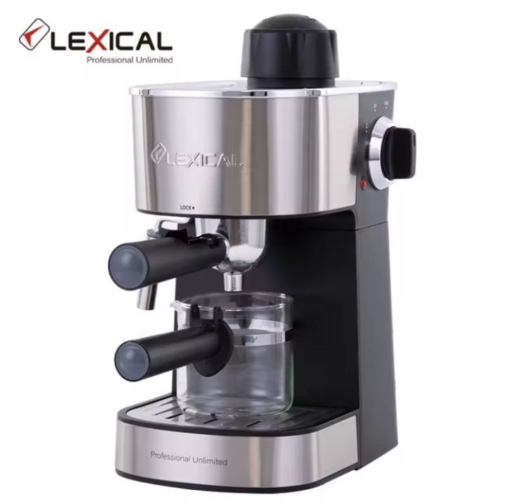 LEXICAL LEM-0601 Small Italian Coffee Maker Espresso Machine 3.5 Bar 4 Cups Espresso Machine ...