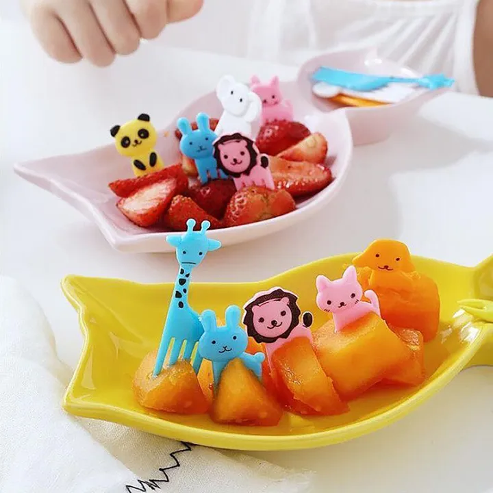 7/8/10PCS Cake Dessert Party Accessories Mini Food Fruit Fork Set Kid ...