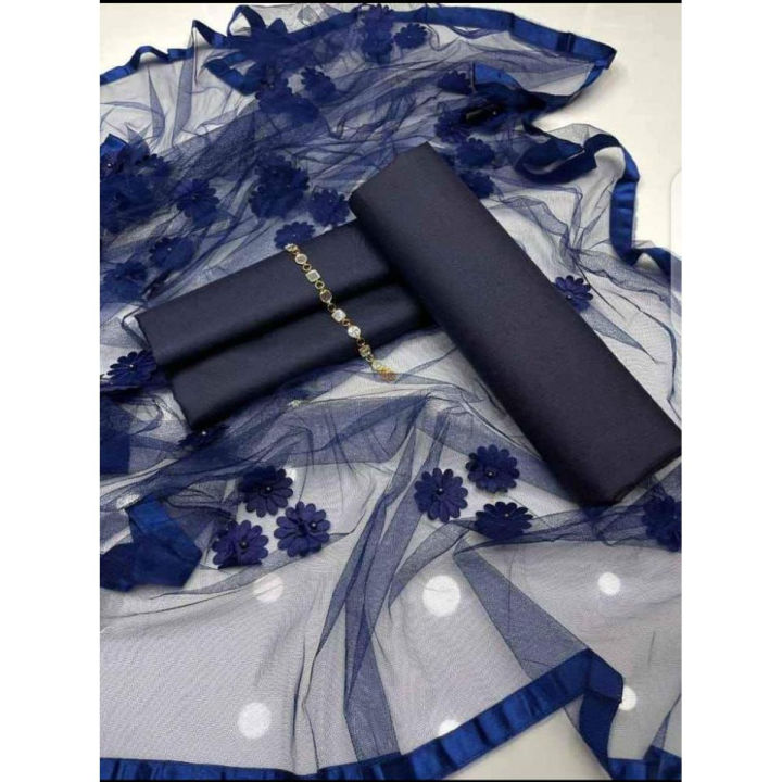 Shah Kamal Unstitched Katan Silk 2‑Piece Suit for Women | Traditional ...