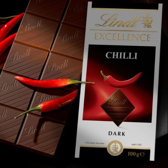 Lindt Excellence Chilli Dark Chocolate 100 Gm Pack | Daraz.pk