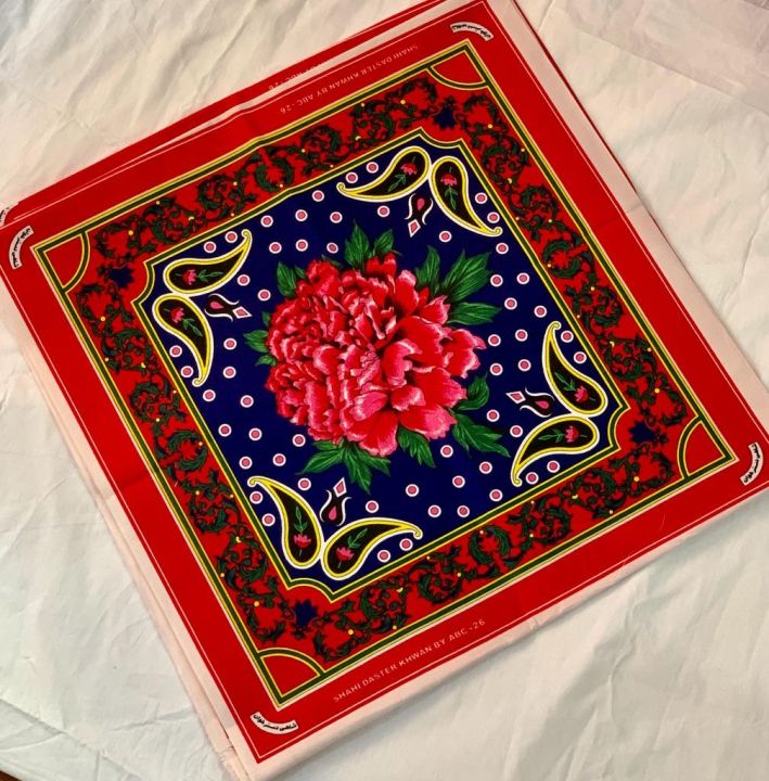 12 Pcs Crystal Cotton Dastar Khwan Fabric Size 24 x 24 Inches kitchen ...