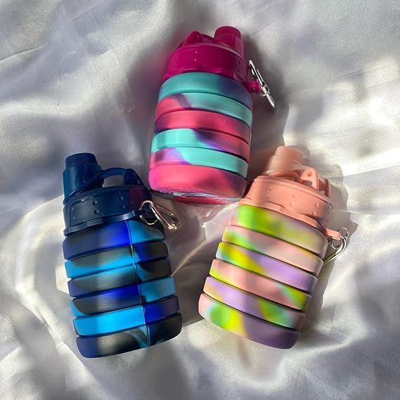 Silicone Foldable Drinking Bottle 500ml – Leakproof Sports & Outdoor ...