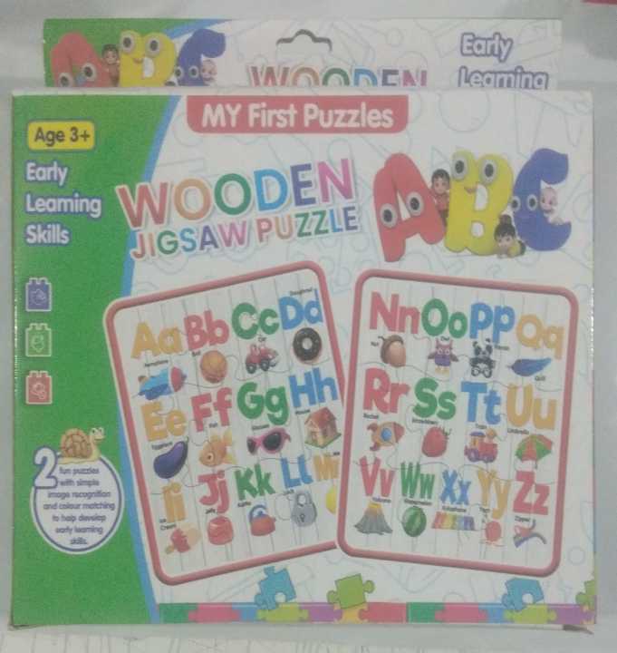 ABCD Puzzle for Kids Wooden board English alphabets puzzle | Daraz.pk